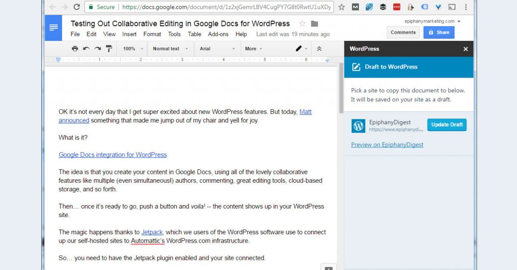 Testing Out Collaborative Editing in Google Docs for WordPress ...